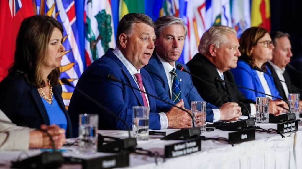 Team Canada mates no more: how tariff threat put Ford and Smith on ...