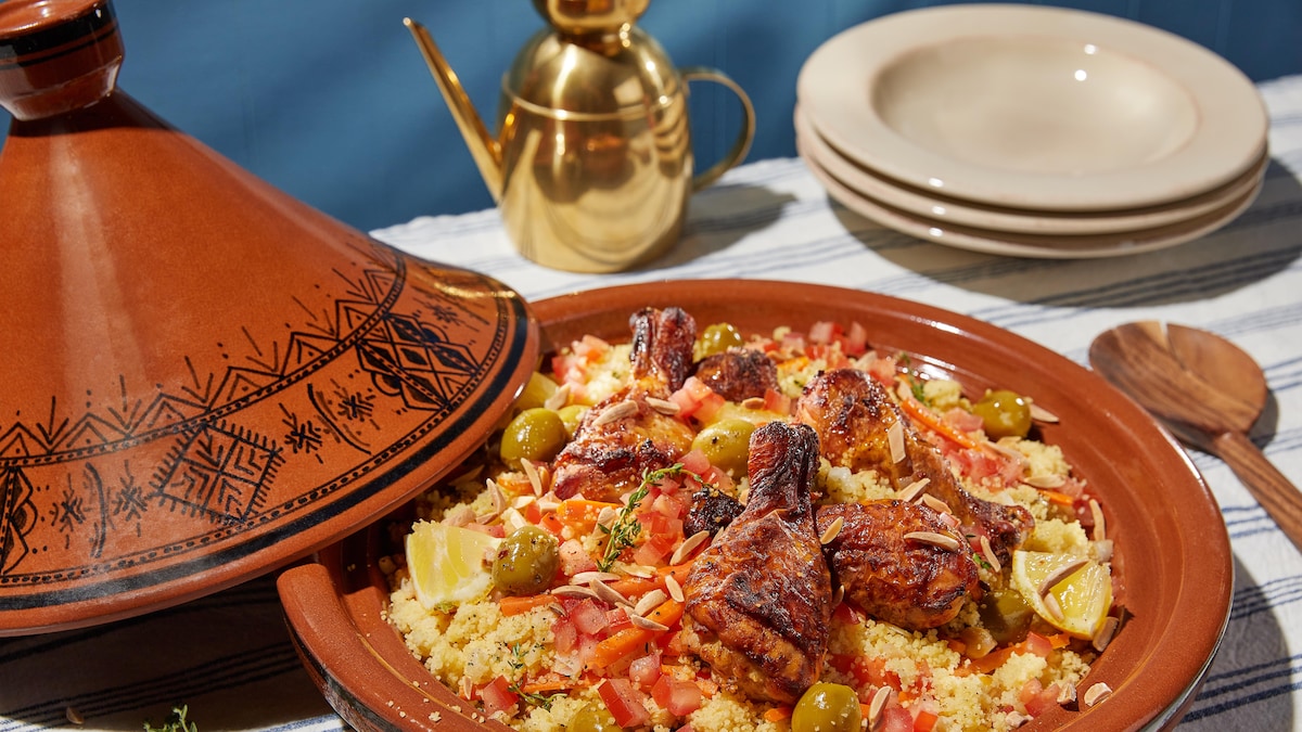 Tajine d’agneau aux olives et aux pois chiches | Mordu