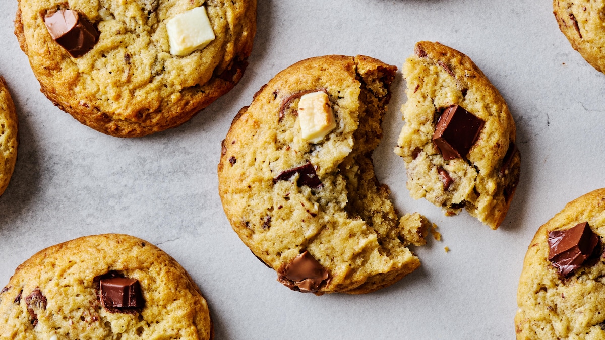 Biscuits sans œuf triple chocolat et banane | La cuisine d'Isabelle et ...