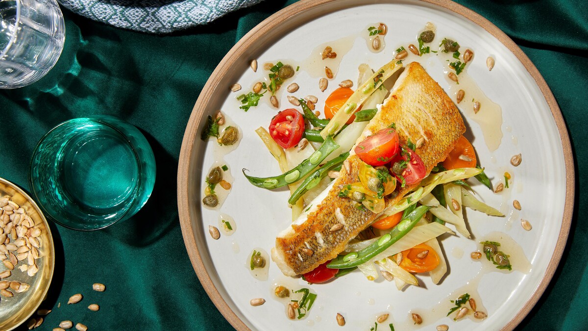 Filets de doré et salade de haricots | Mordu