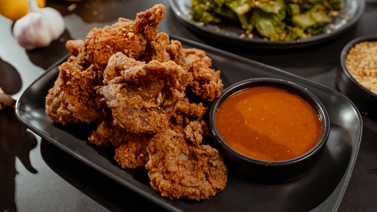 Pleurotes frits style Kentucky et sauce barbecue style St-Hubert ...