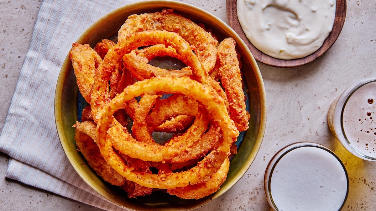Rondelles d’oignon frites croustillantes (sans gluten) | La cuisine d ...