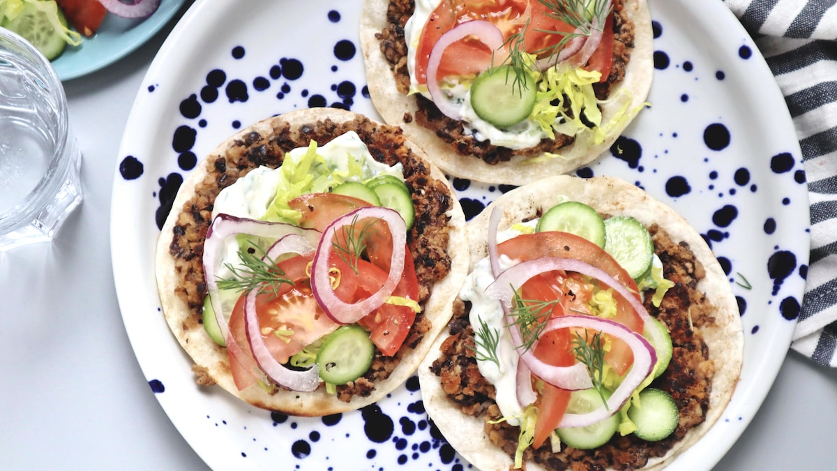 Tacos façon smash gyros végétaliens | Mordu