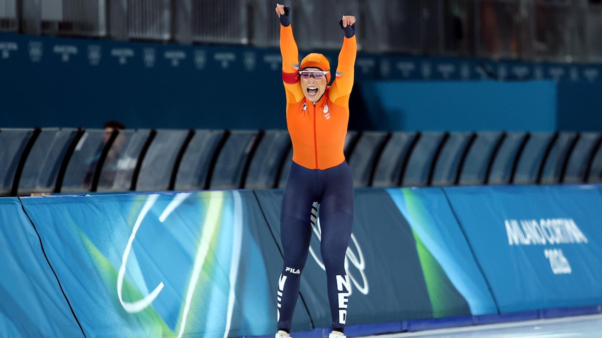 Jutta Leerdam championne olympique au 1000m du longue piste | ICI Télé ...