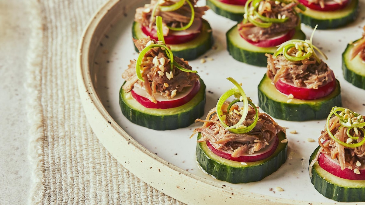 Canapés au canard confit à l’asiatique | Savourer
