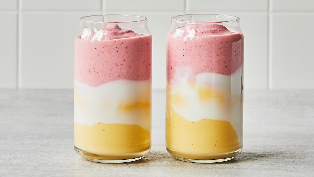 Smoothie protéiné à la fraise et à la mangue | Savourer