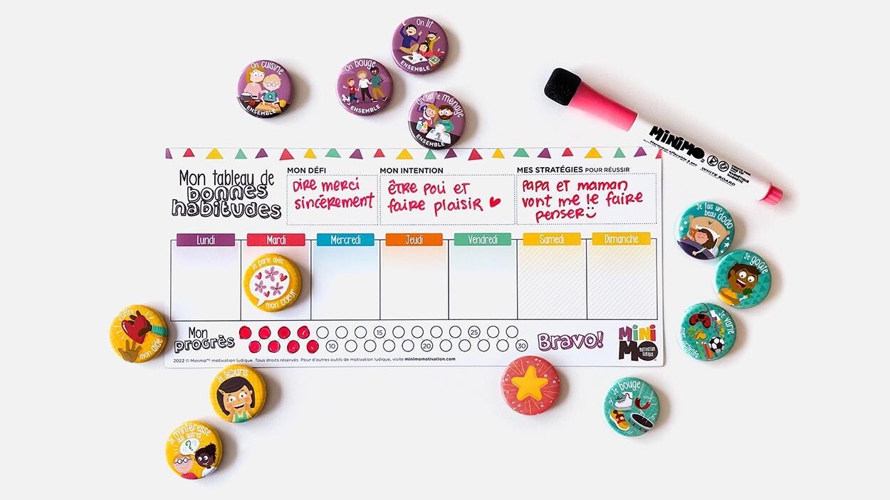 Une façon motivante et amusante de cultiver de bonnes habitudes!