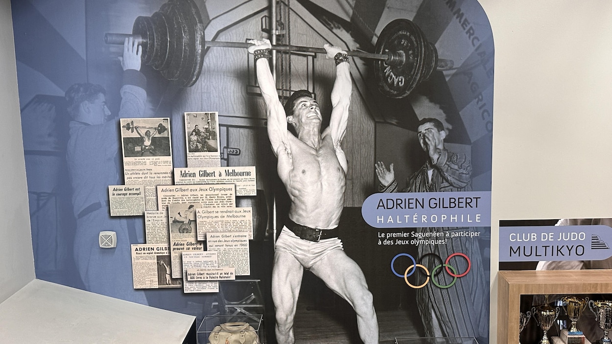 Une murale à l’effigie de l’haltérophile Adrien Gilbert | Radio-Canada