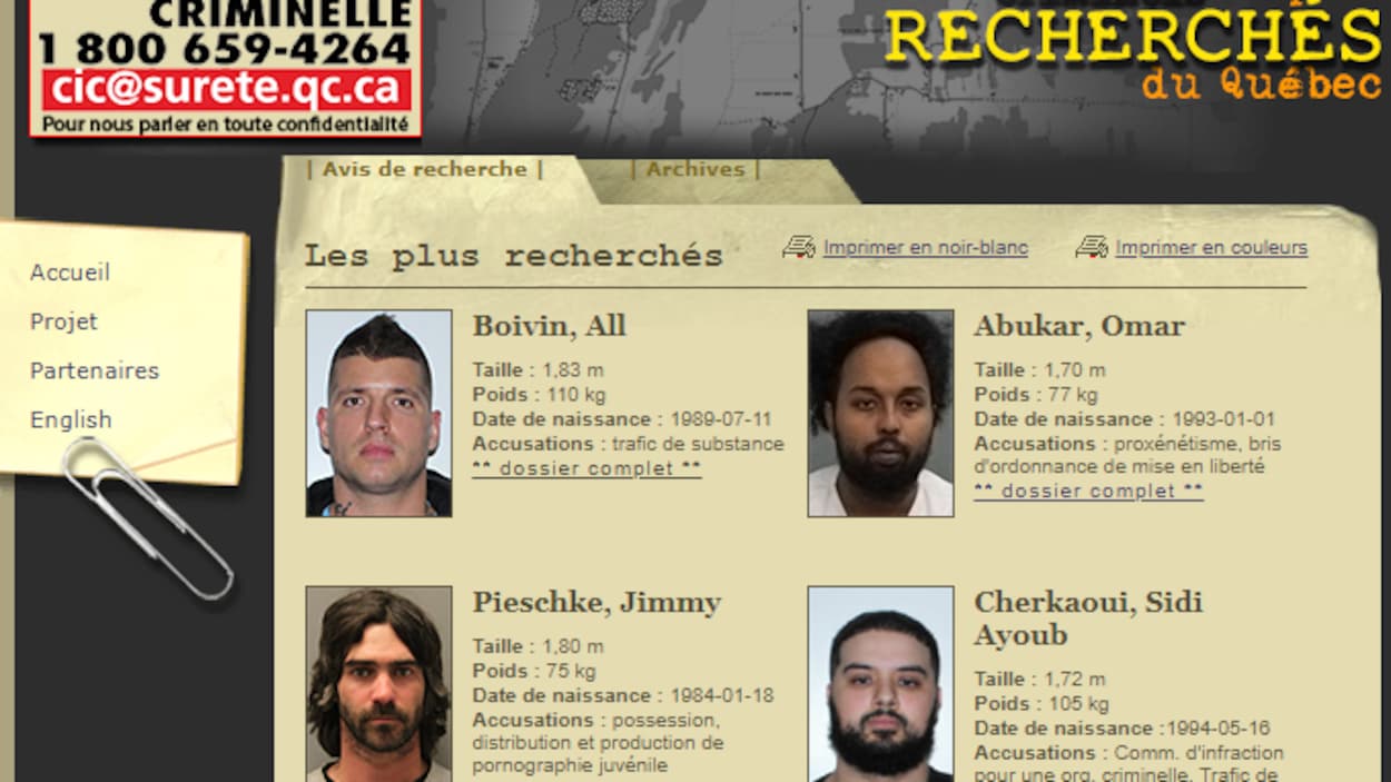 All Boivin sur la liste des dix criminels les plus recherchés du Québec ...
