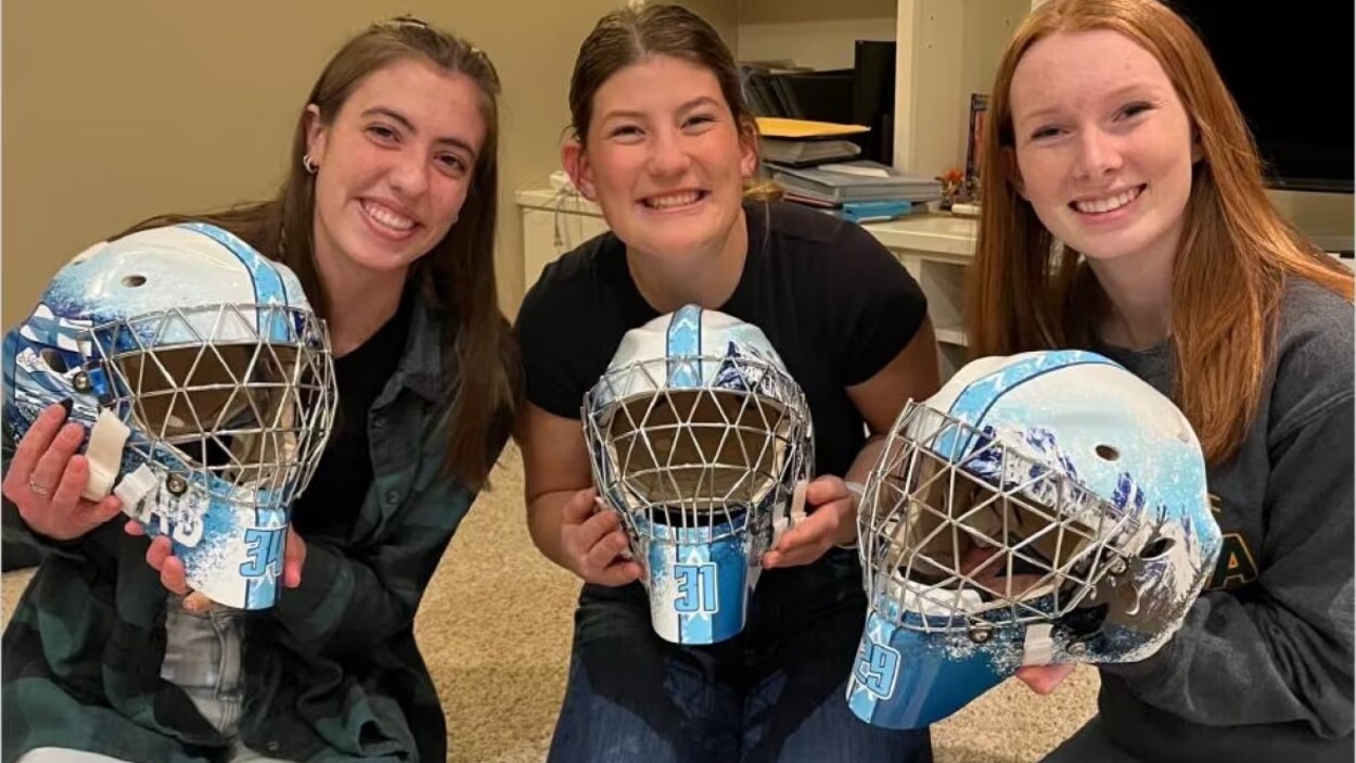 Trois joueuses albertaines de ringuette créent un casque en vue des ...