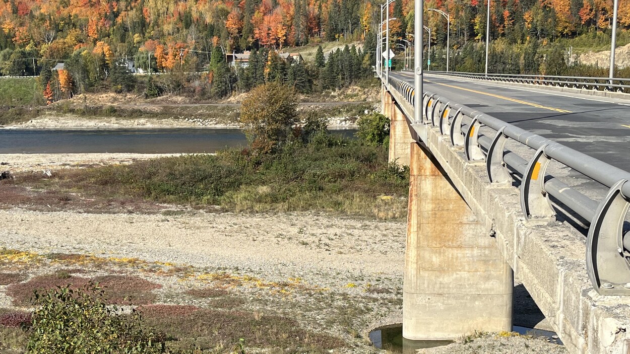 Du goudron et d’autres débris jetés dans la rivière Restigouche, près ...