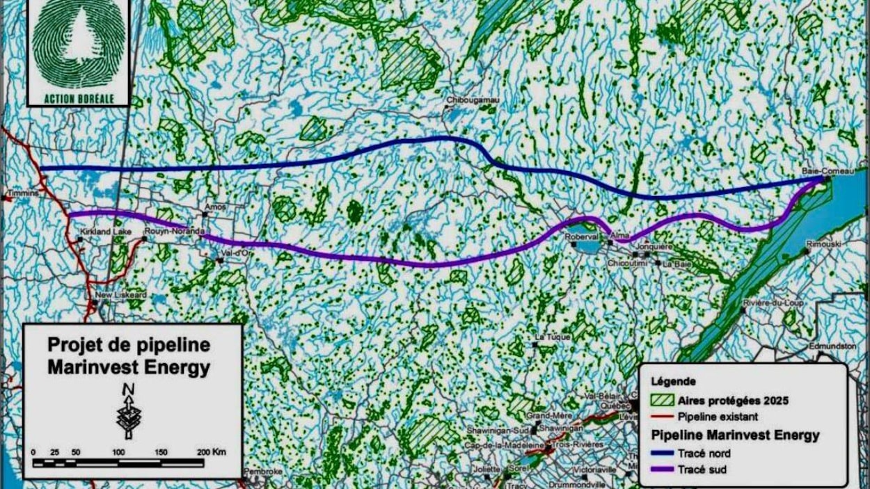 Pipeline dans le nord du Québec : deux tracés potentiels | Radio-Canada
