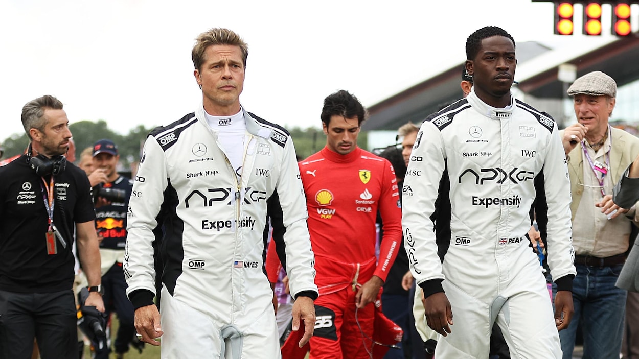 Lando Norris et Brad Pitt, vedettes du GP de Grande-Bretagne | Radio-Canada