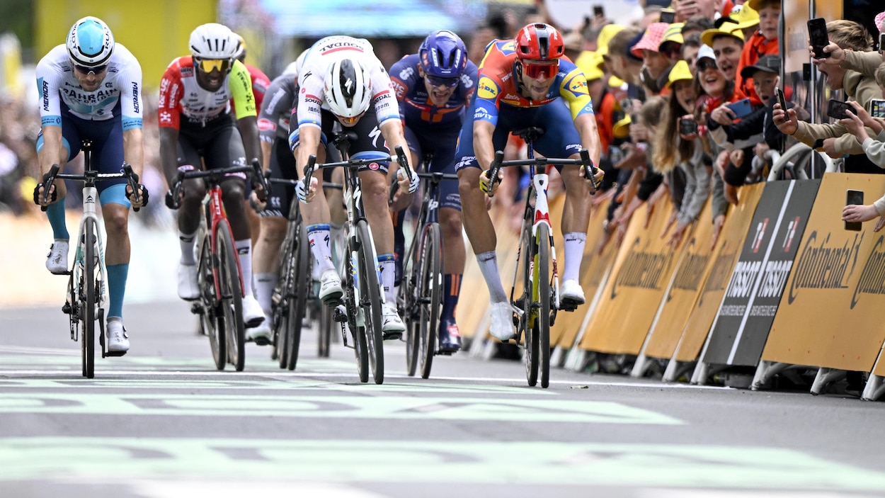Tour de France : Tim Merlier gagne une 3e étape marquée par des chutes ...