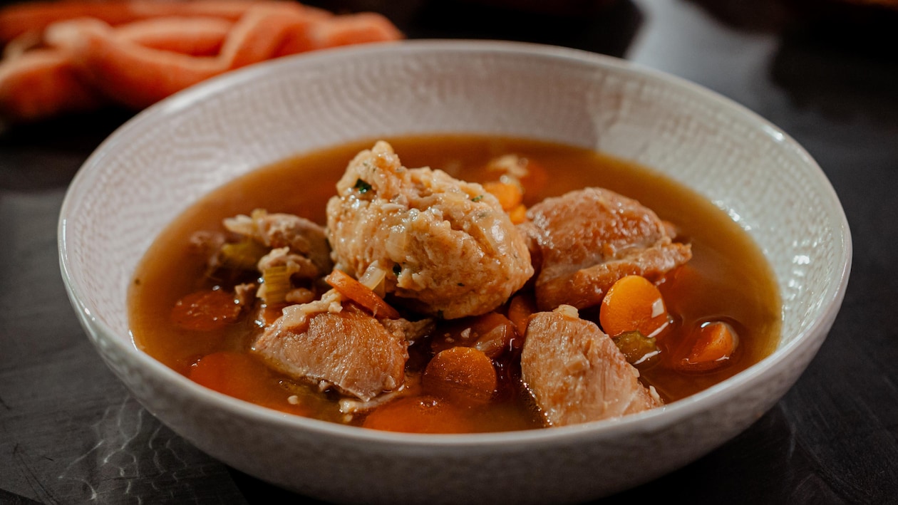 Soupe-repas au poulet avec dumplings | 5 chefs dans ma cuisine