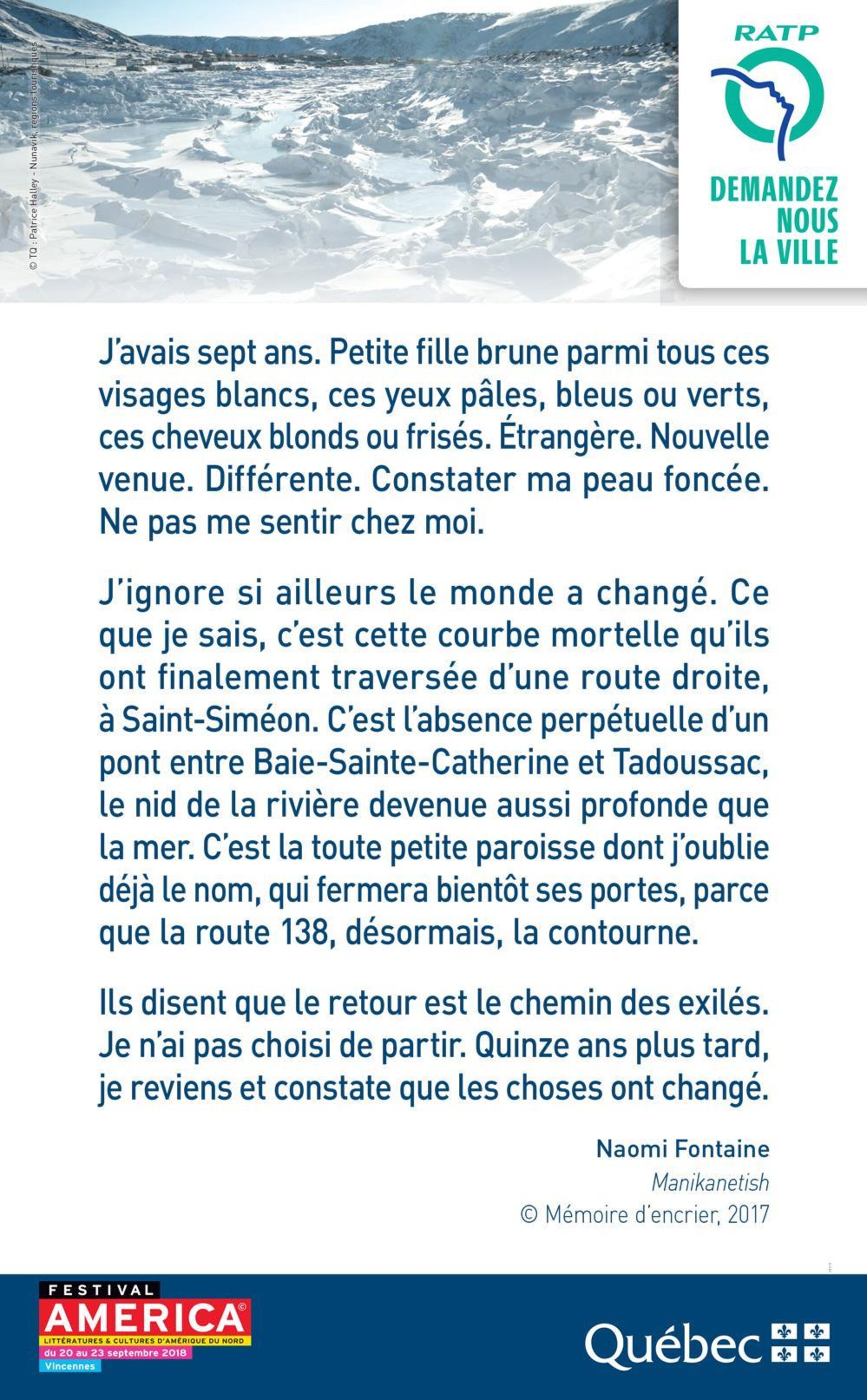 8 auteurs québécois s’affichent dans le métro parisien