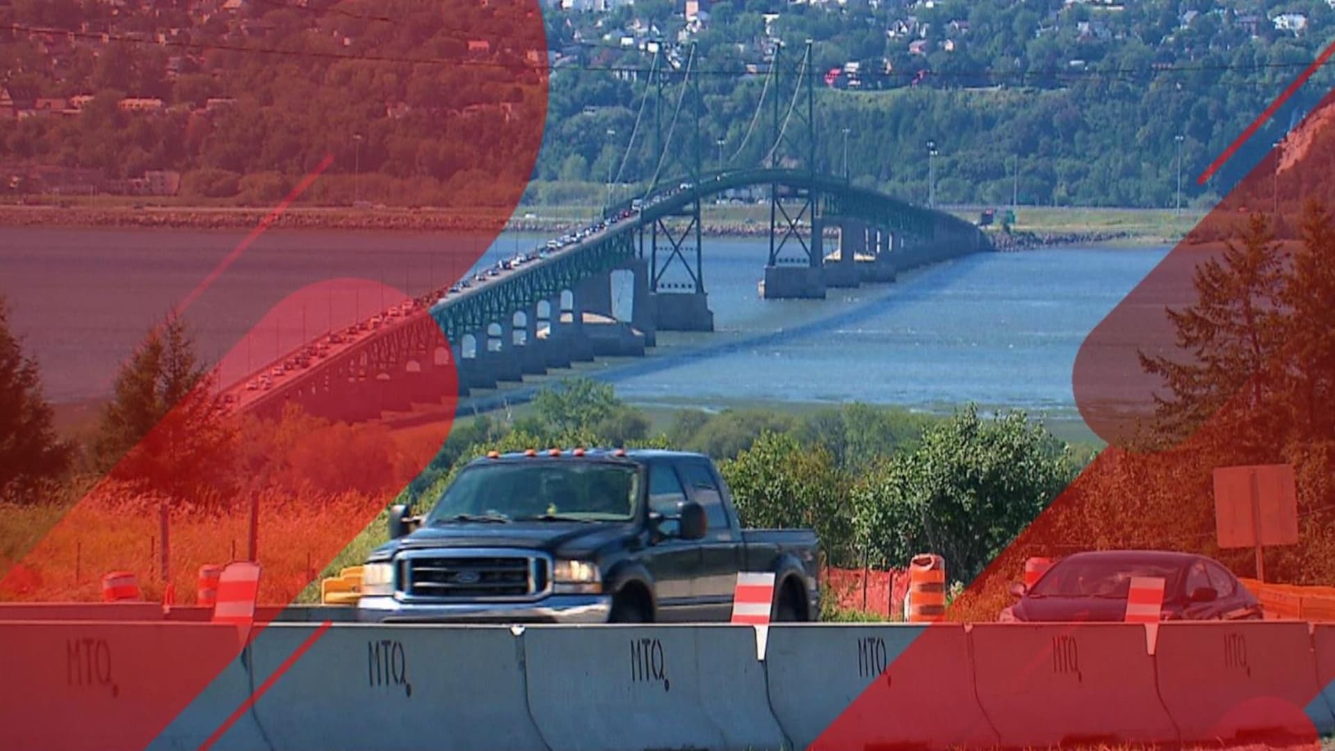 Huitième vague, congestion pour entrer sur l’île d'Orléans et la ...