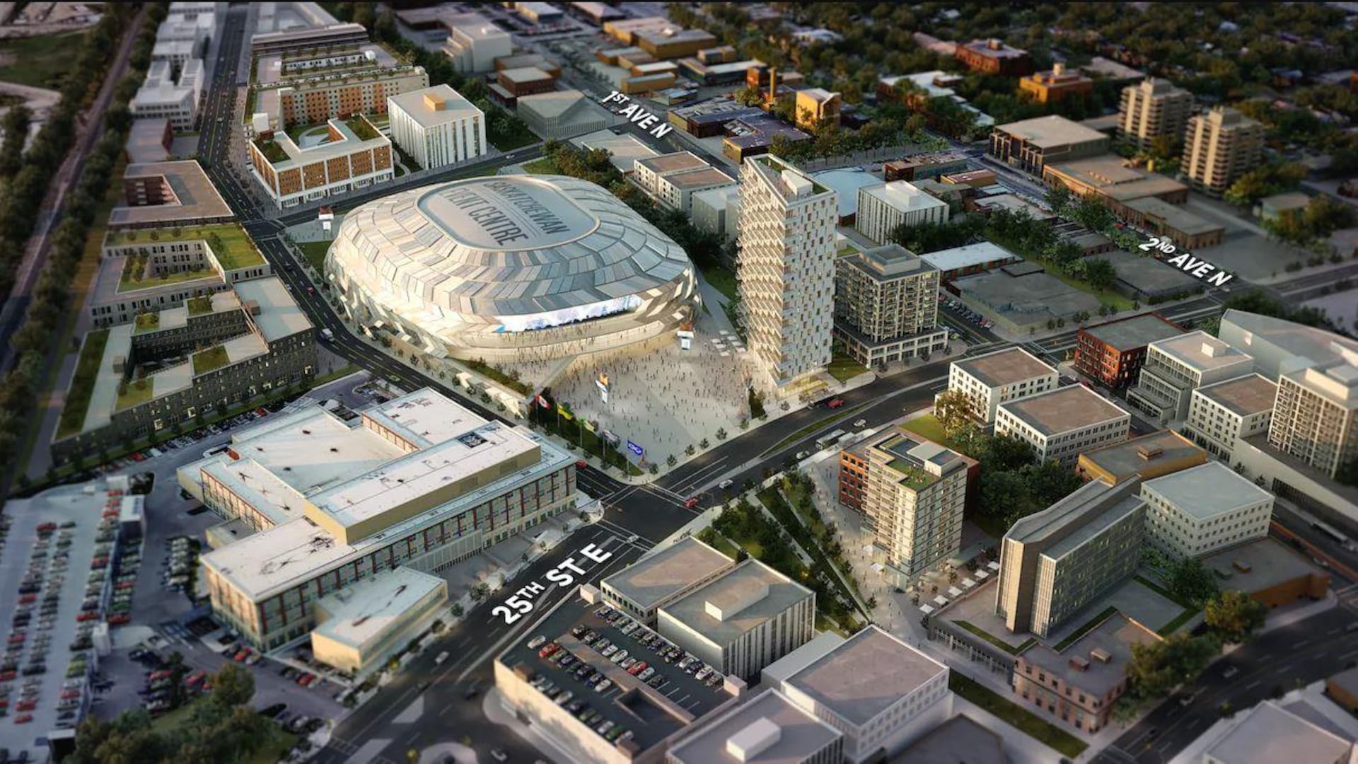 Les premières images du futur aréna de Saskatoon dévoilées | Radio ...
