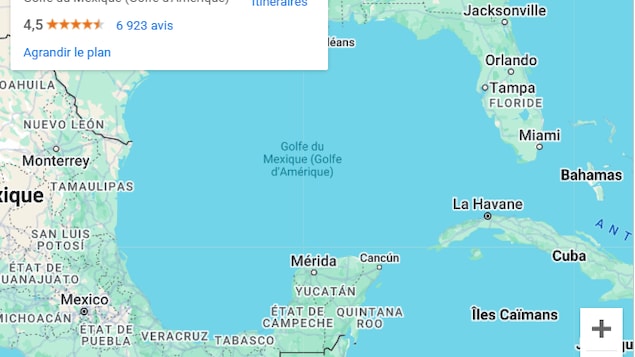 Le golfe d’Amérique débarque sur Google Maps | Brève | Radio-Canada