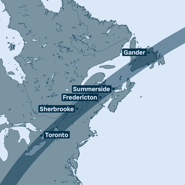 Où aller pour observer l’éclipse solaire totale | Brève | Radio-Canada