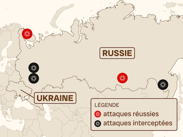 L’Ukraine a frappé des bases russes à des milliers de kilomètres ...