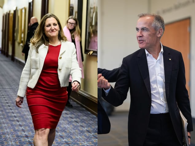 Voici les appuis libéraux de Mark Carney et de Chrystia Freeland ...