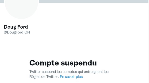 Le compte parodique de Doug Ford sur Twitter a été suspendu vendredi ...