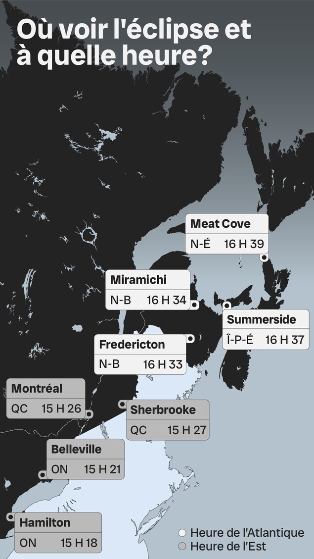 Où aller pour bien voir l’éclipse totale du Soleil le 8 avril | Brève ...