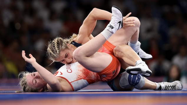 La lutteuse canadienne Hannah Taylor au pied du podium - Jeux ...