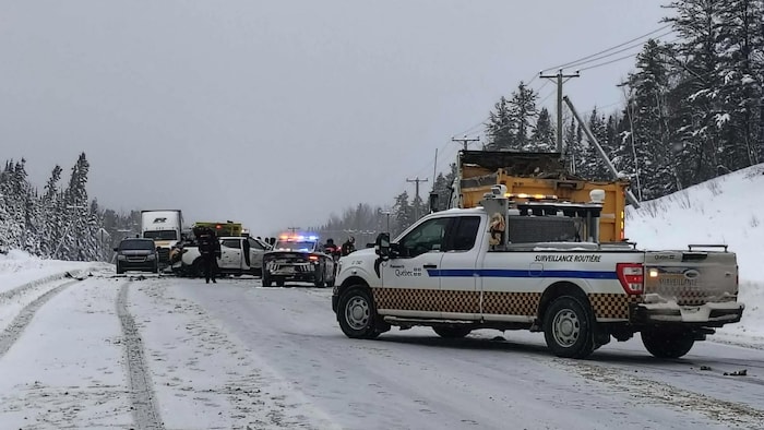 Accident sur la route 117 : une personne blessée gravement | Radio-Canada