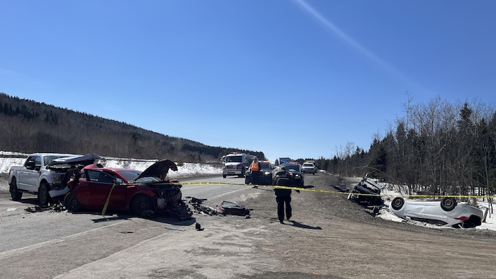 Une collision fait une blessée grave sur la route 132 | Radio-Canada