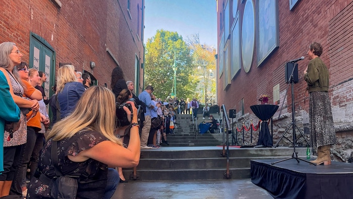 De nouveaux visages veillent sur la ruelle Whiting au centre-ville de Sherbrooke | Radio-Canada