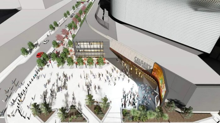 Des nouveaux plans du nouvel aréna de Calgary dévoilés | Radio-Canada
