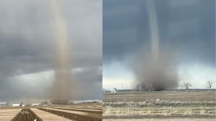 La première tornade de 2025 frappe le sud de l’Alberta | Radio-Canada