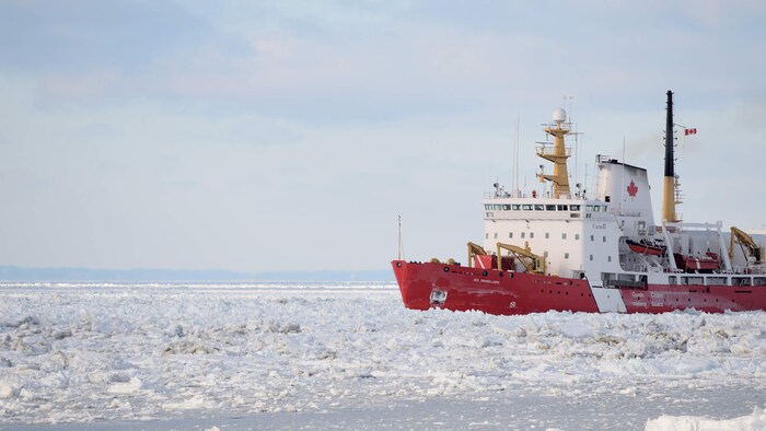 Le traversier-rail de Matane heurte un brise-glace | Radio-Canada