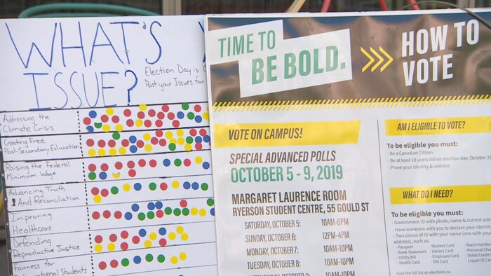 Promouvoir le vote étudiant sur les campus | Radio-Canada
