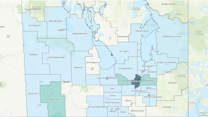 COVID-19 : le Manitoba publie une carte détaillée des cas par district ...