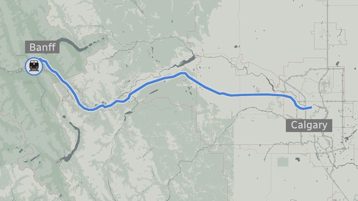 Un pas de plus vers un train entre Calgary et Banff | Radio-Canada