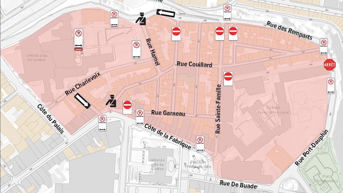 Une zone piétonne aménagée dans le Vieux-Québec pour la saison estivale | Radio-Canada