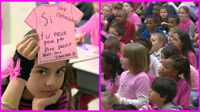 Une journée en rose contre l’intimidation | Radio-Canada