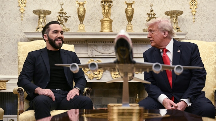 Trump et Bukele, main dans la main contre les gangs | Radio-Canada