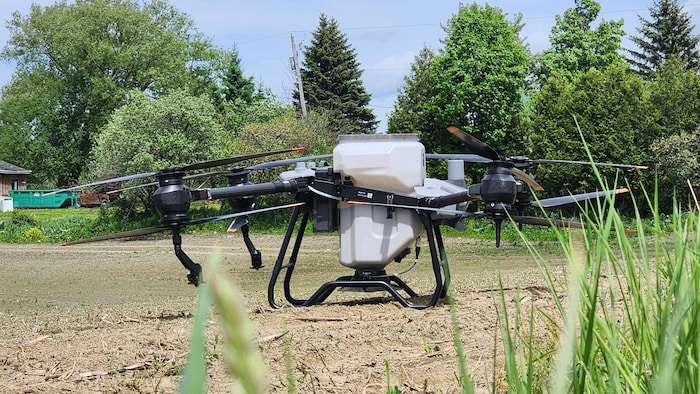 Un drone sèmera dans des champs de la MRC de Coaticook cet été | Radio ...