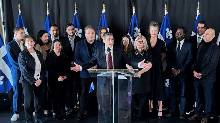 Éric Duhaime présente 10 nouveaux candidats et désigne le PQ comme ...