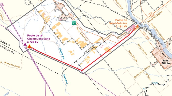 Le chantier d’Hydro-Québec de 190 M$ bien lancé entre La Doré et Saint-Félicien | Radio-Canada