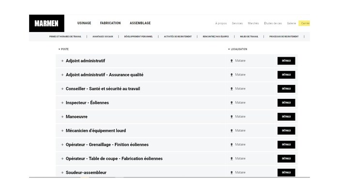Après des années d’arrêt, Marmen Énergie embauche à Matane | Radio-Canada