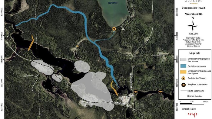 Sept organismes s’opposent à la déviation d’un cours d’eau à Dubuisson | Radio-Canada