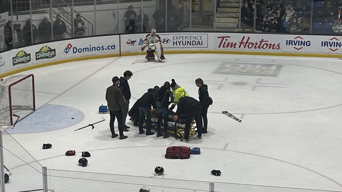 Un hockeyeur des Islanders pris de convulsions lors d’une bagarre sur la glace | Radio-Canada