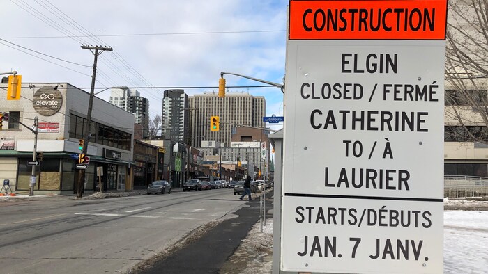 La rue Elgin dorénavant fermée à la circulation | Radio-Canada