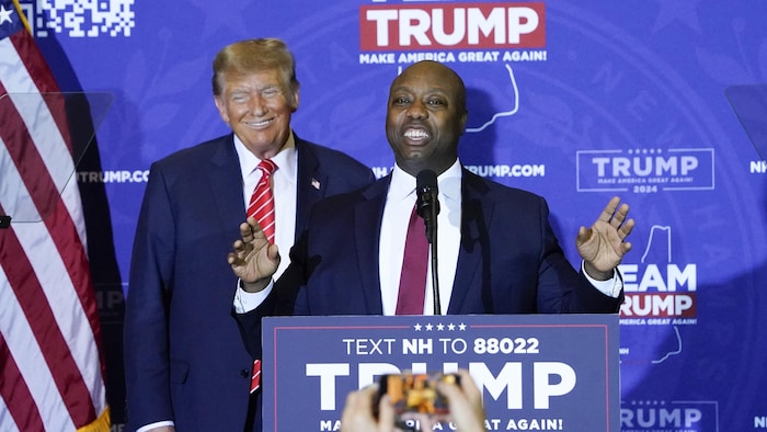 Le sénateur afro-américain Tim Scott officialise son soutien à Donald ...