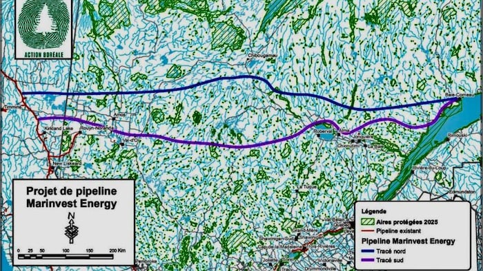 Pipeline dans le nord du Québec : deux tracés potentiels | Radio-Canada